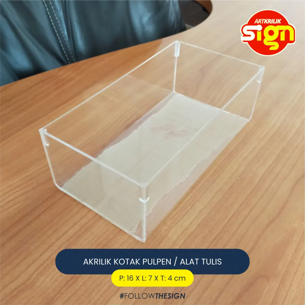 Tempat Bolpoin, Spidol, ATK, Kotak Serbaguna | Akrilik Bening 16x7x4 cm ...